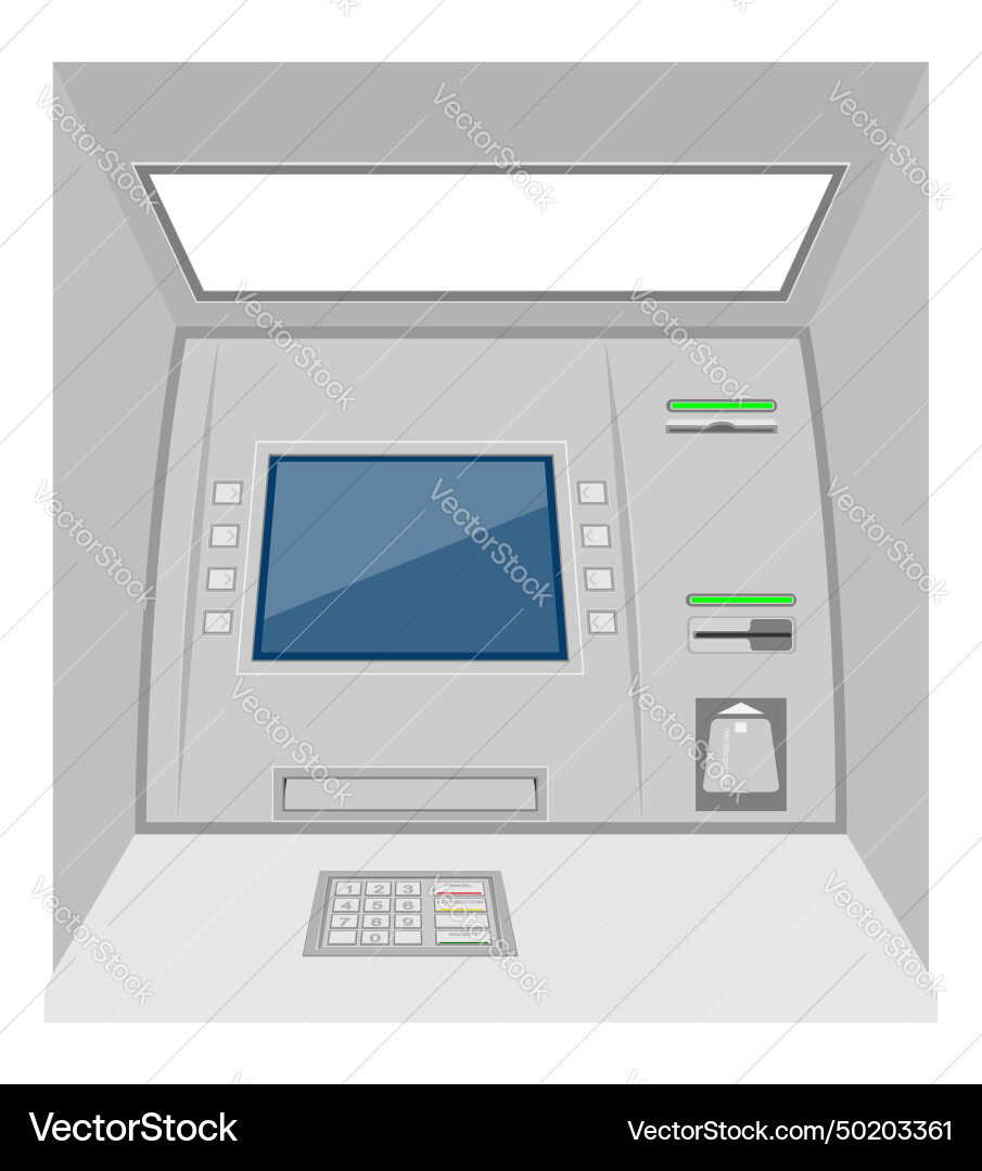Atm cash dispenser stock Royalty Free Vector Image