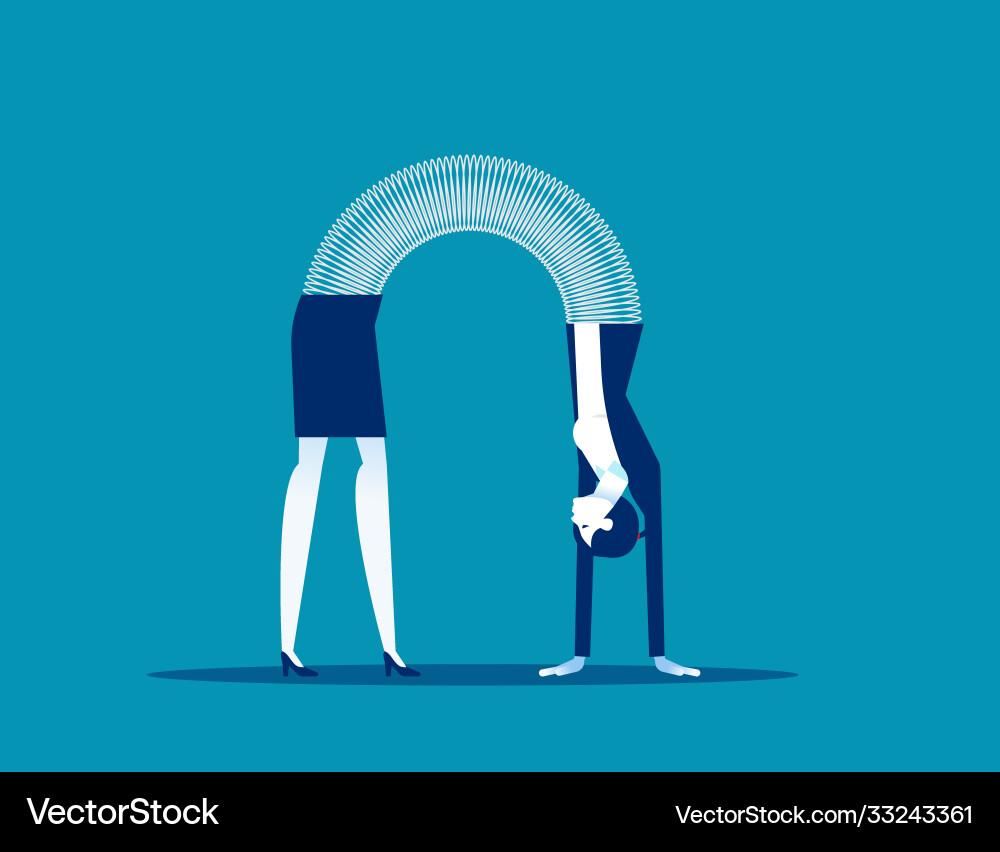 Business person and spring body concept Royalty Free Vector