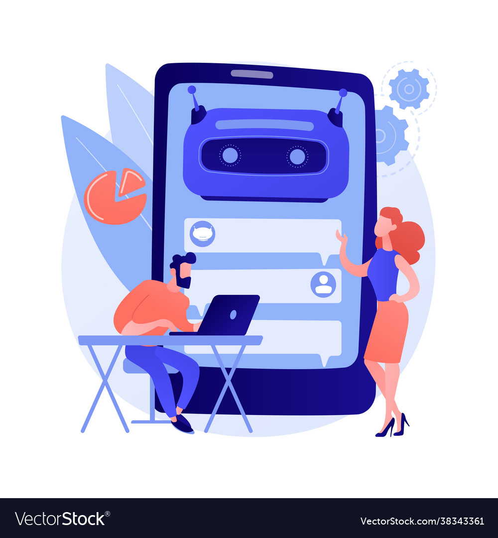 Chatbot development platform abstract concept Vector Image Chatbot development platform abstract concept Vector Image