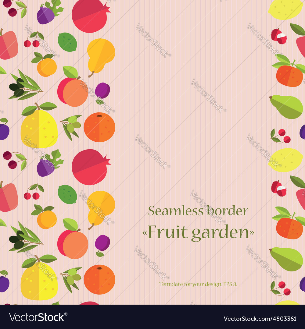Fruit seamless pattern Royalty Free Vector Image