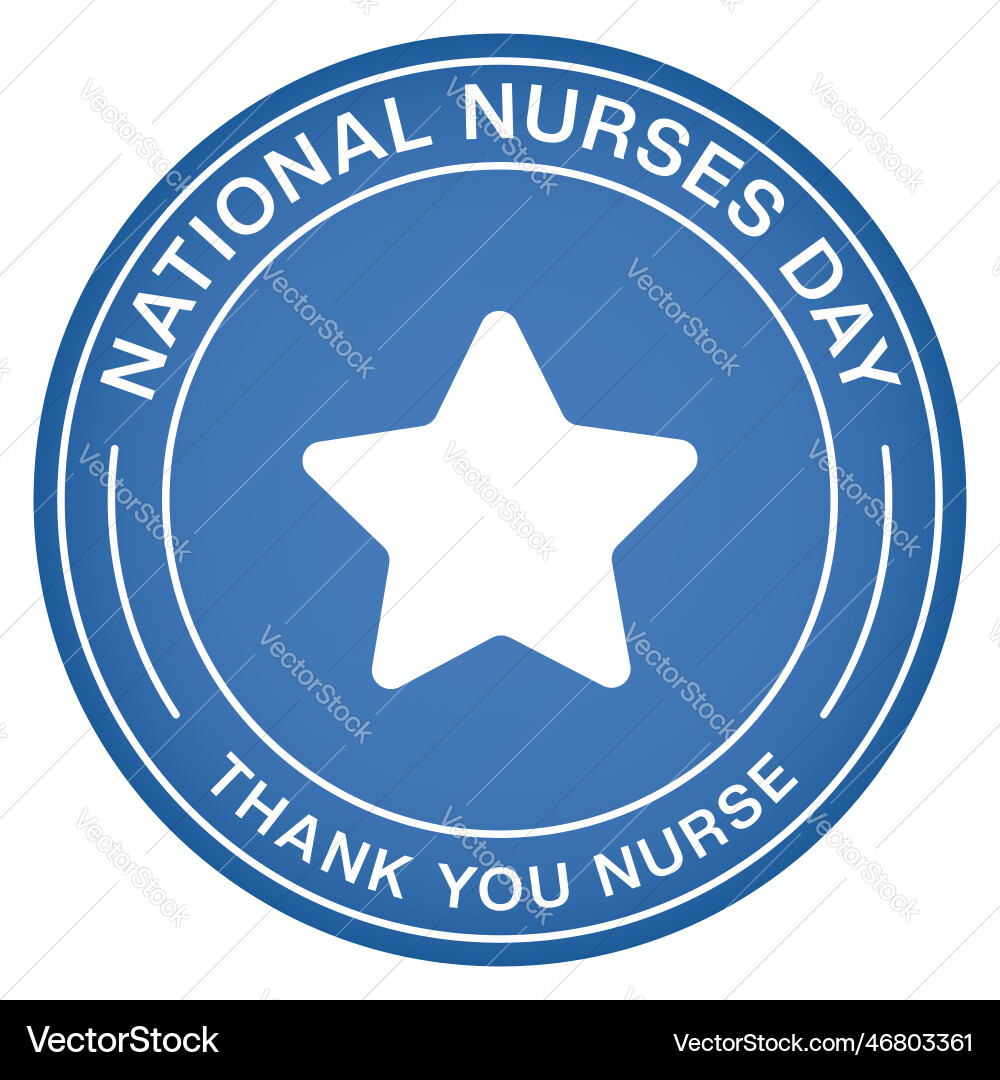 National nurses day badge national nurses week Vector Image