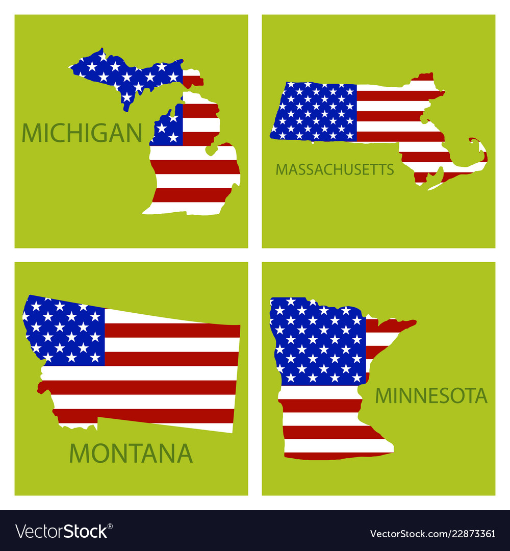 Poster map of united states america with state Vector Image