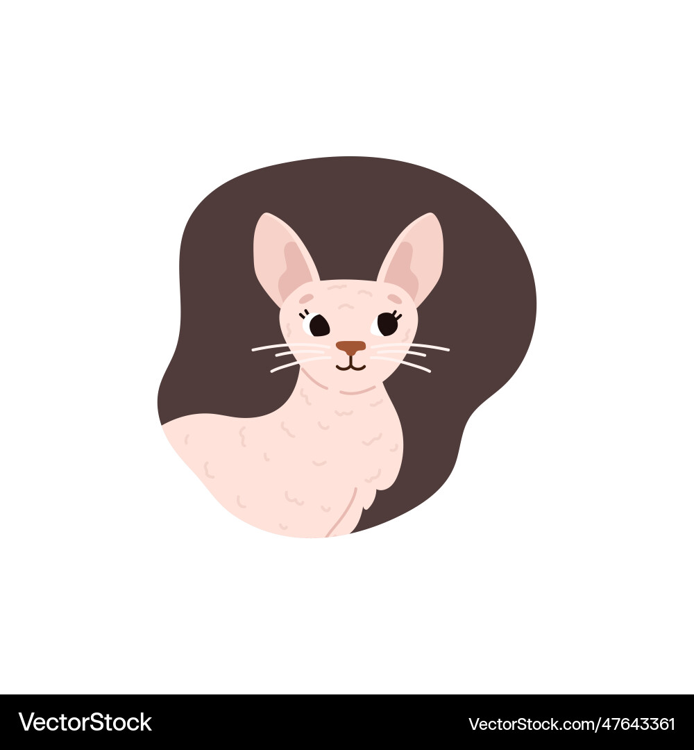 Sphinx cat cute adorable cartoon character flat Vector Image