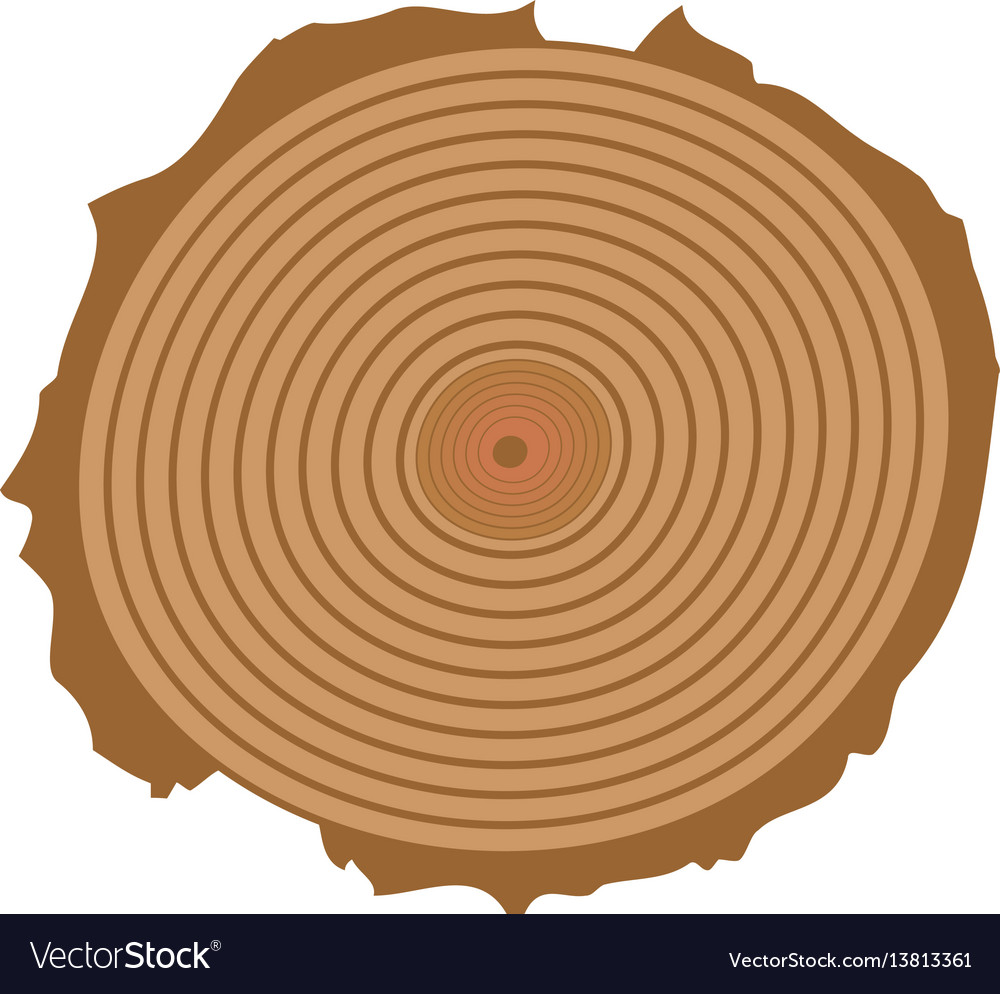 Tree cut realistic icon Royalty Free Vector Image