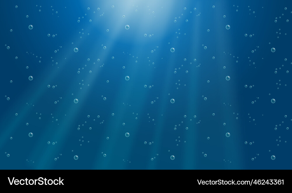 Underwater background with water bubbles Vector Image