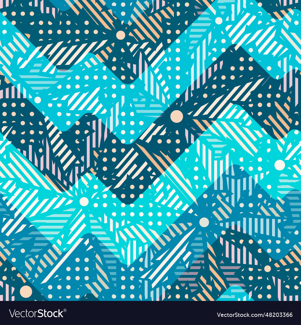 Abstract wave seamless pattern Royalty Free Vector Image