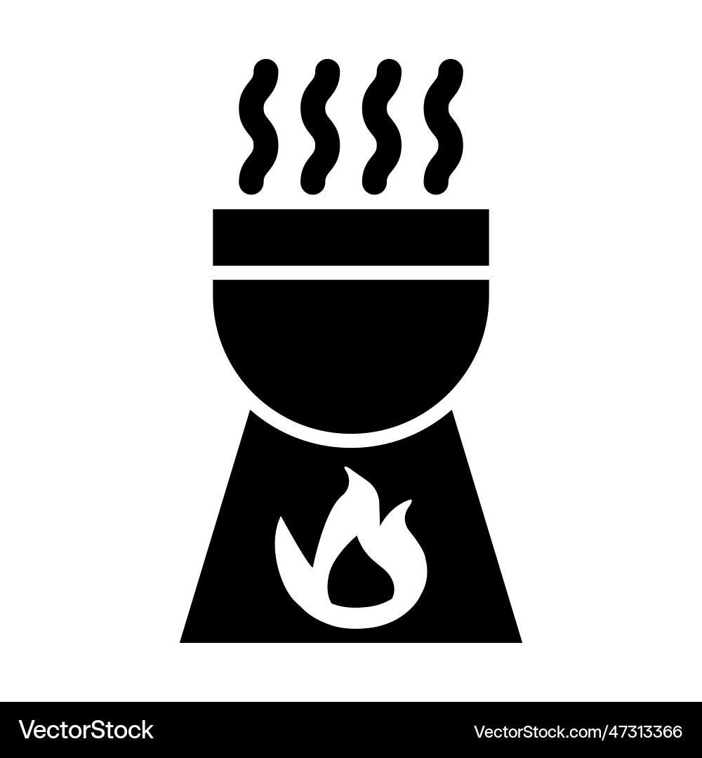 Boiling glyph icon for personal and commercial use