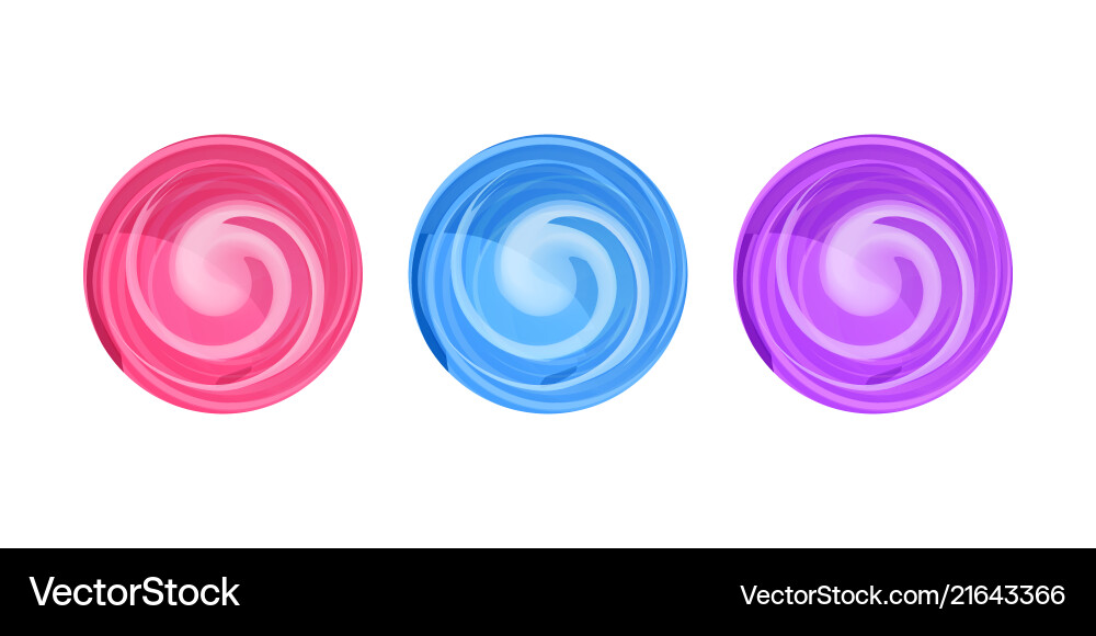 Candy round swirl lollypop Royalty Free Vector Image