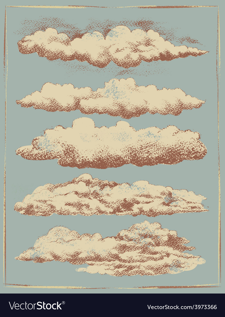 Cloud set Royalty Free Vector Image - VectorStock