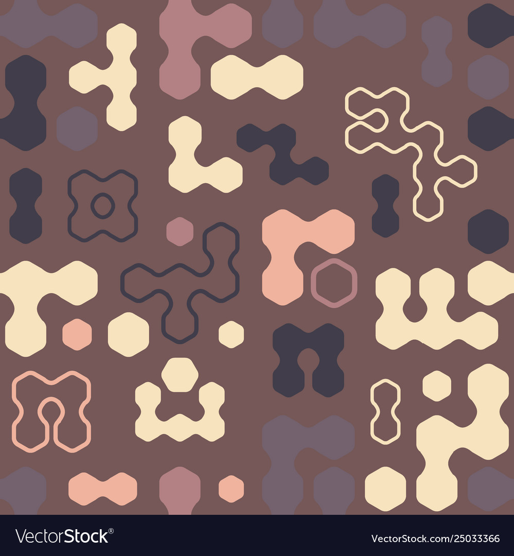Geometric colored hexagon forms seamless pattern Vector Image