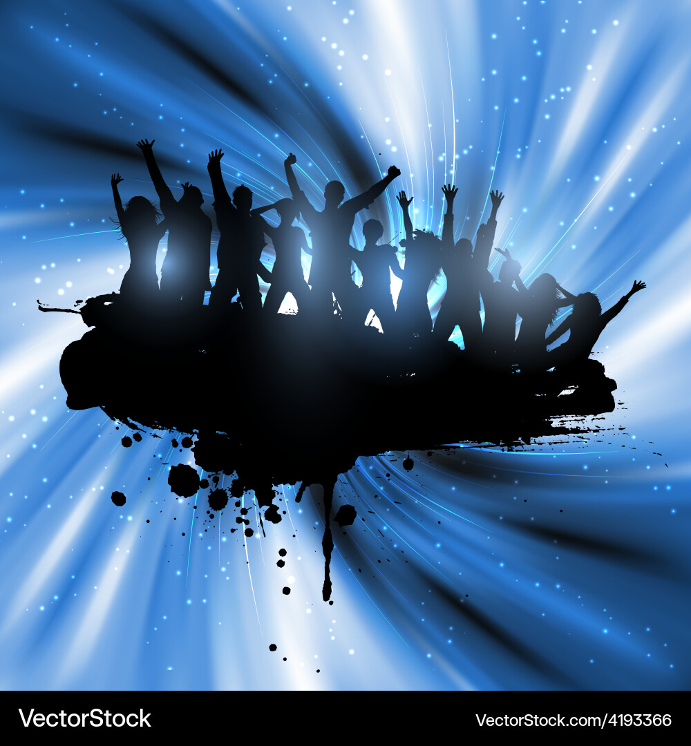 Grunge party people 3001 Royalty Free Vector Image