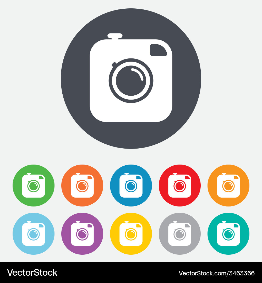 Hipster photo camera sign icon retro camera Vector Image