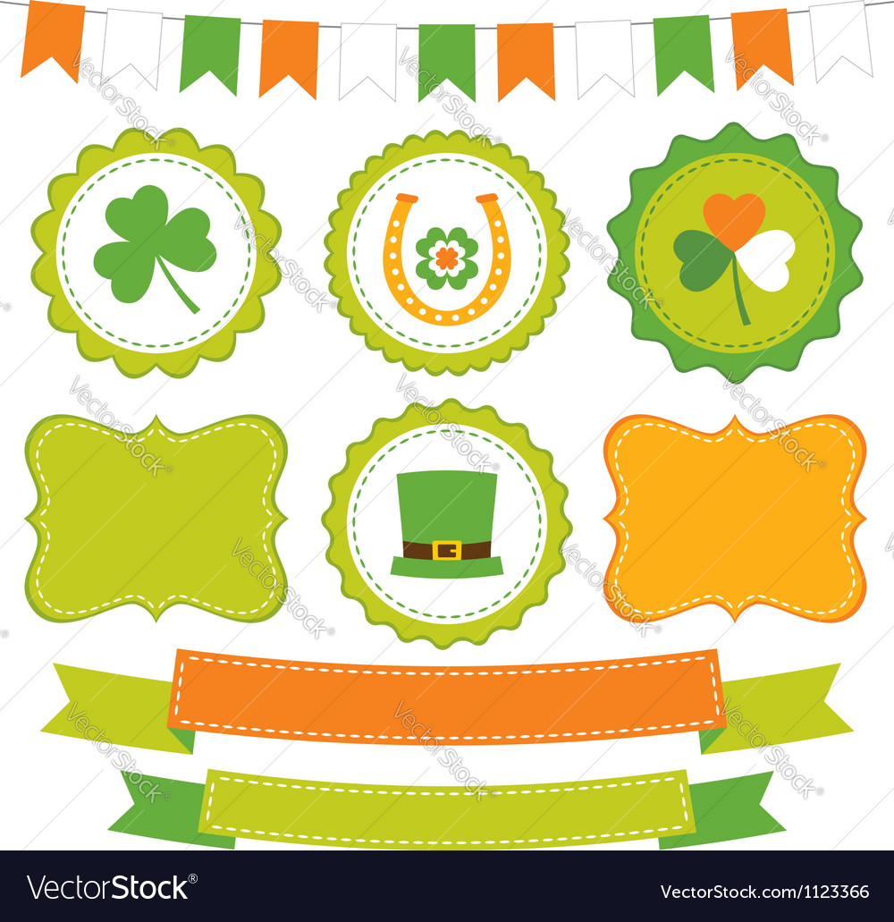 Irish set Royalty Free Vector Image - VectorStock