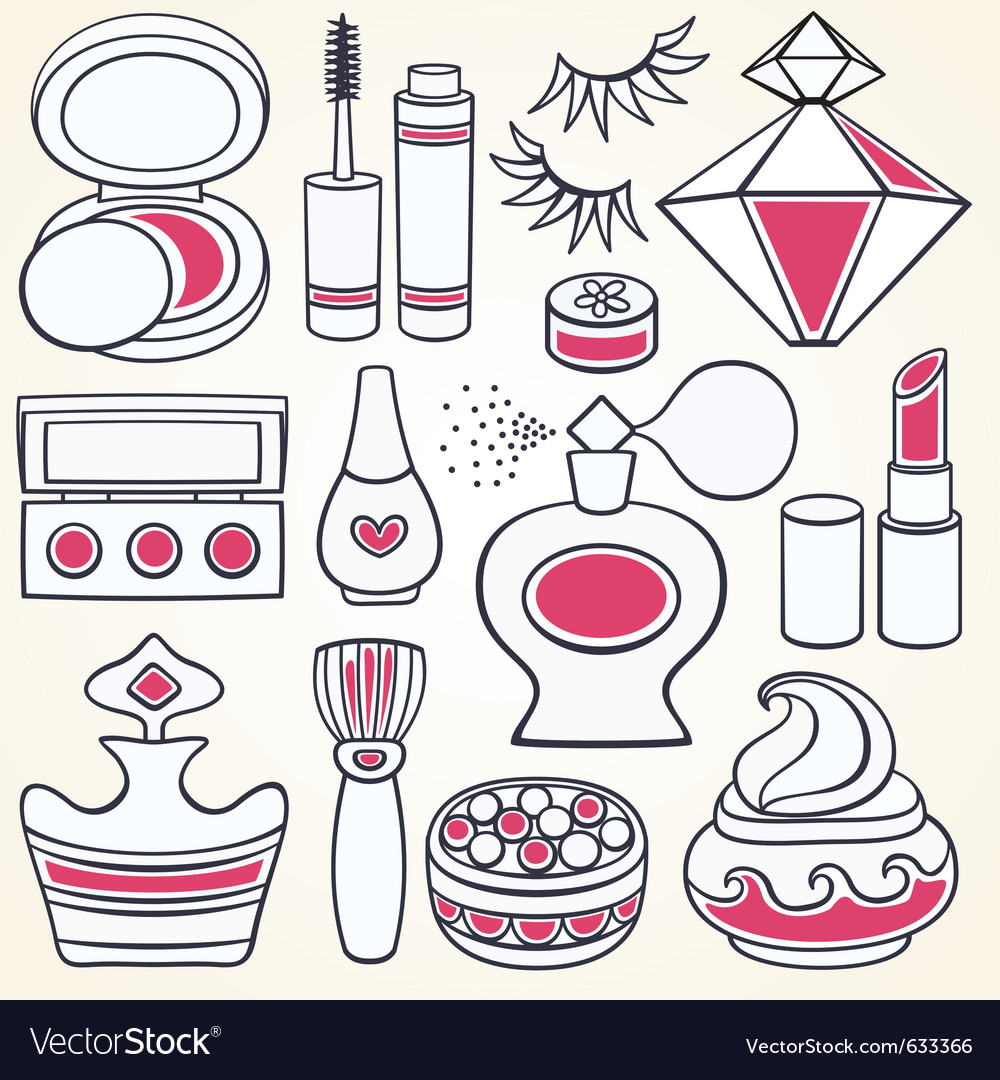 Make up - set Royalty Free Vector Image - VectorStock
