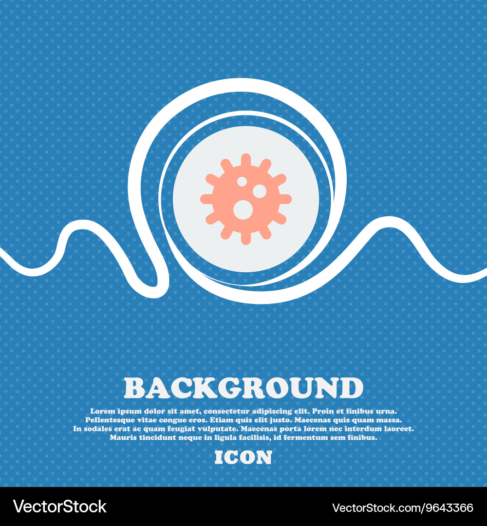 Naval mine sign icon blue and white abstract Vector Image