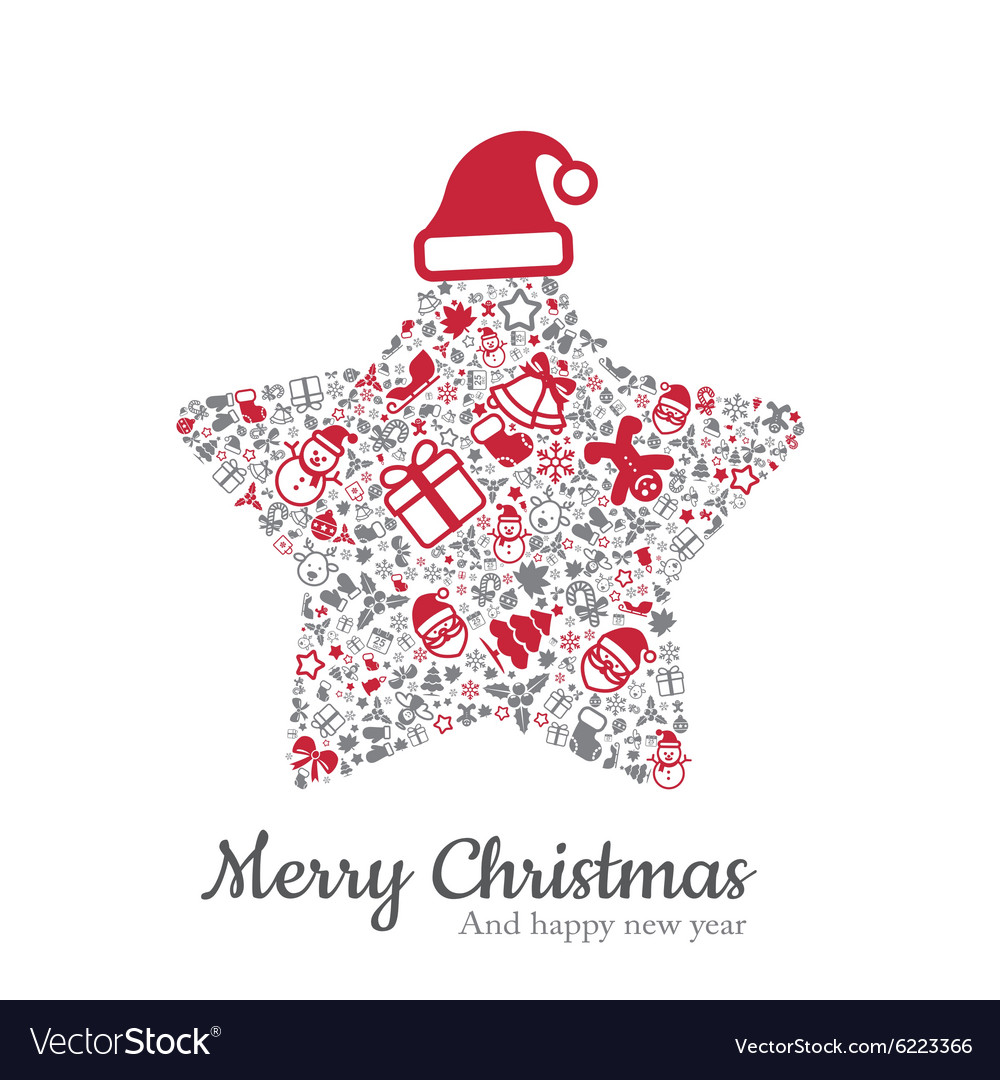 Star and christmas icon Royalty Free Vector Image