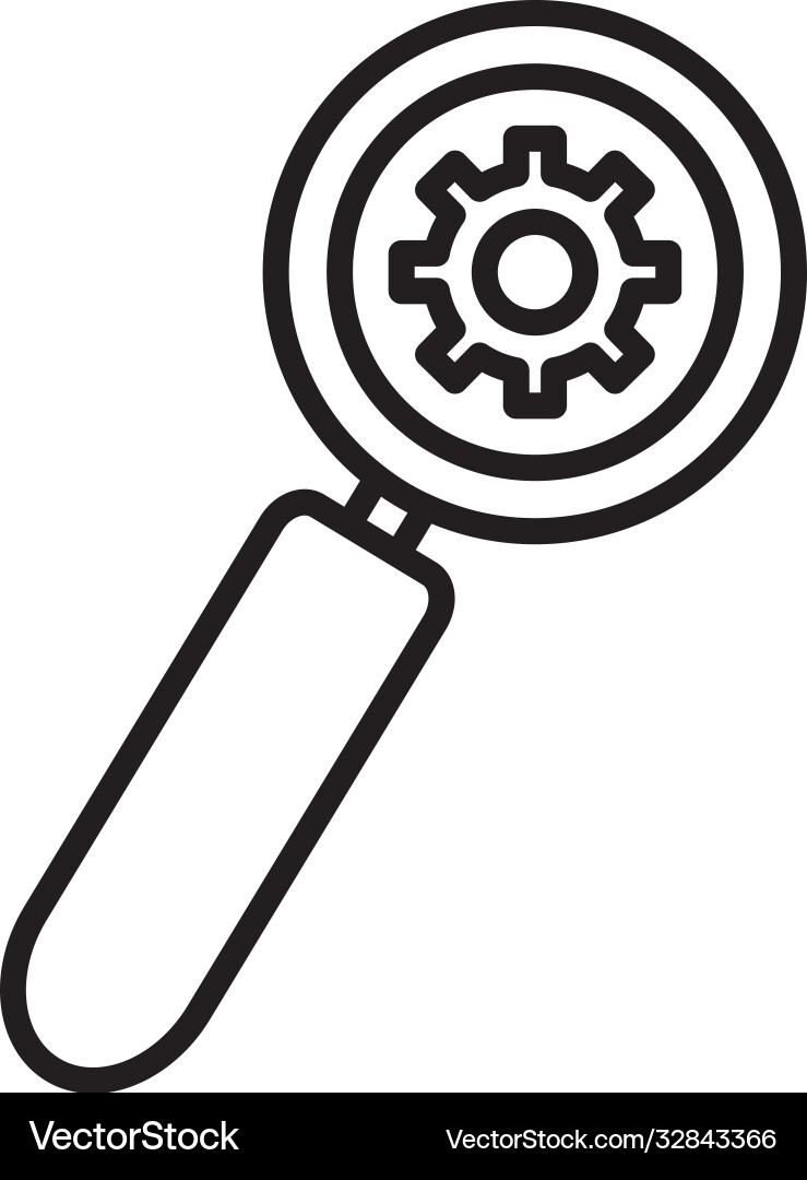 Technical service concept magnifying glass Vector Image