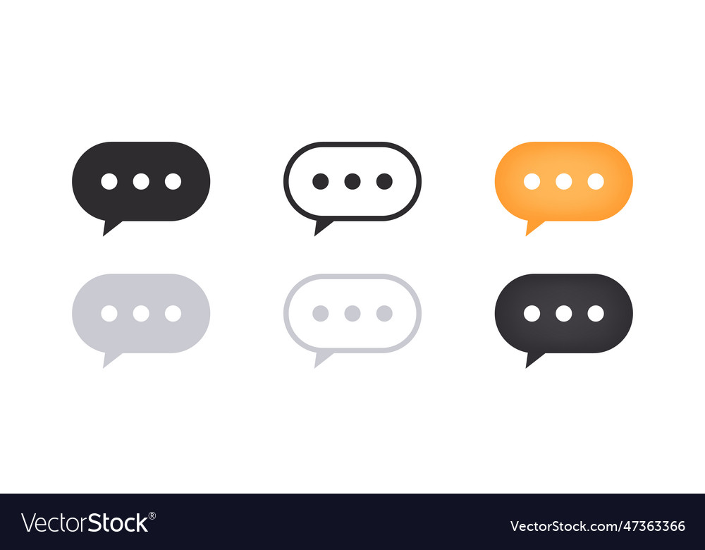 Text message icons chat icons chat message Vector Image