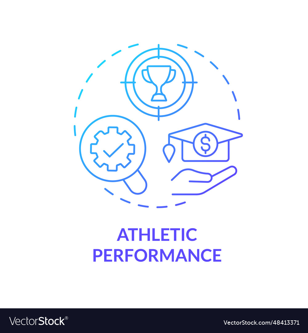 2d athletic performance gradient thin line icon Vector Image