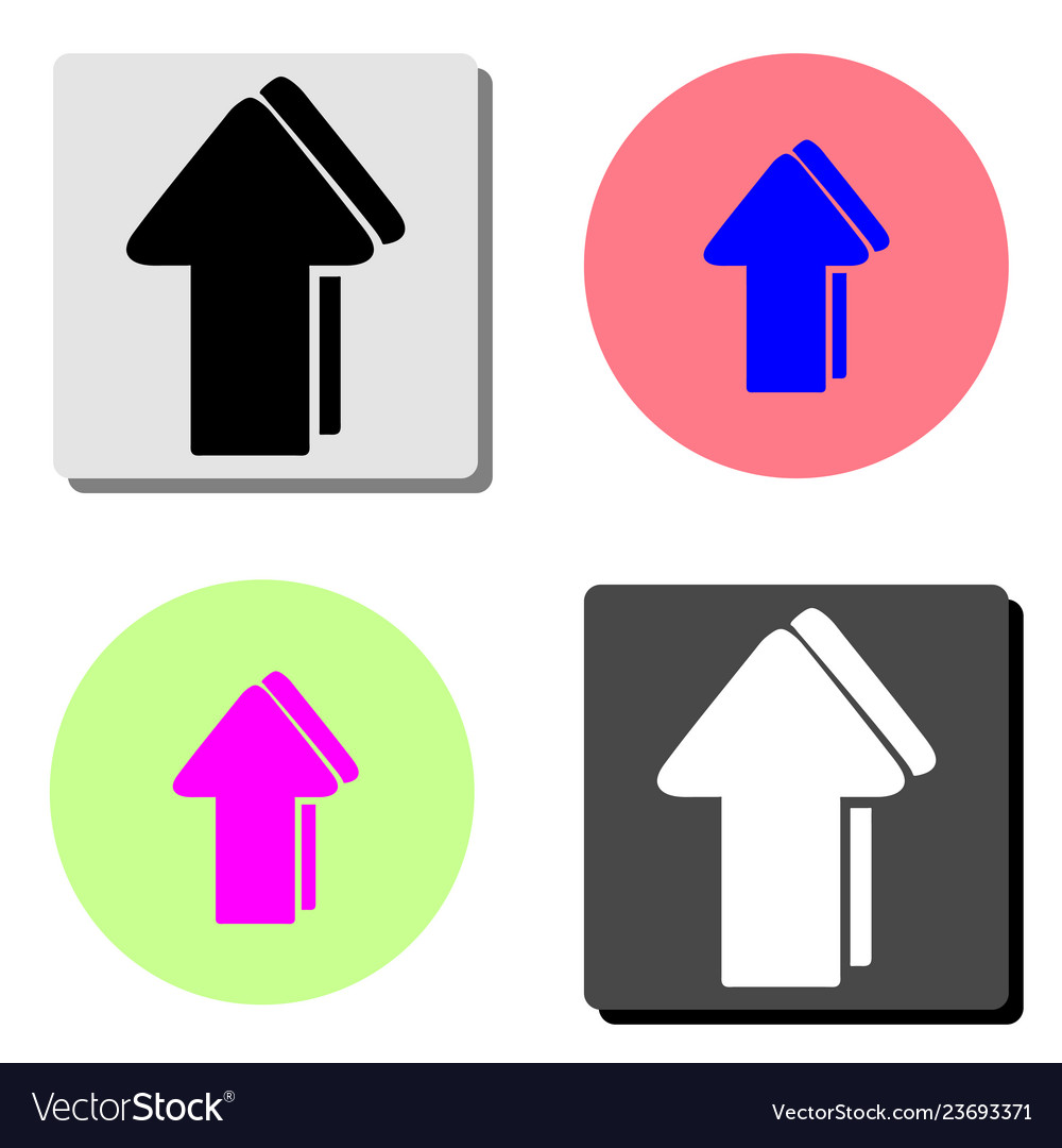 Arrow flat icon Royalty Free Vector Image - VectorStock