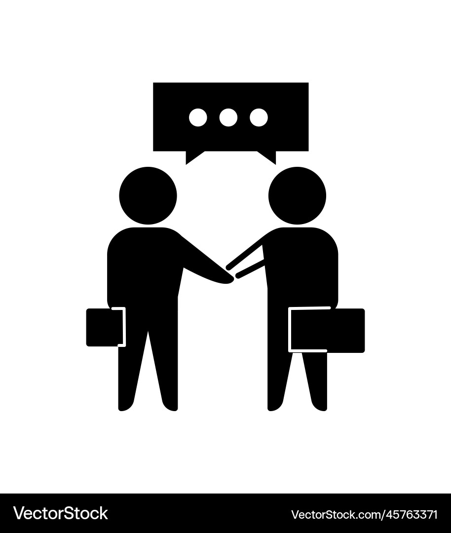 Business deal black icon Royalty Free Vector Image