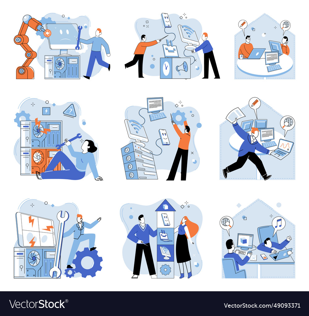 Computer lab efficient processing data is crucial Vector Image