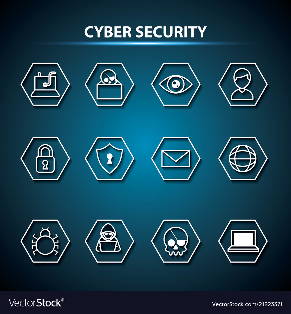Cyber security technology Royalty Free Vector Image
