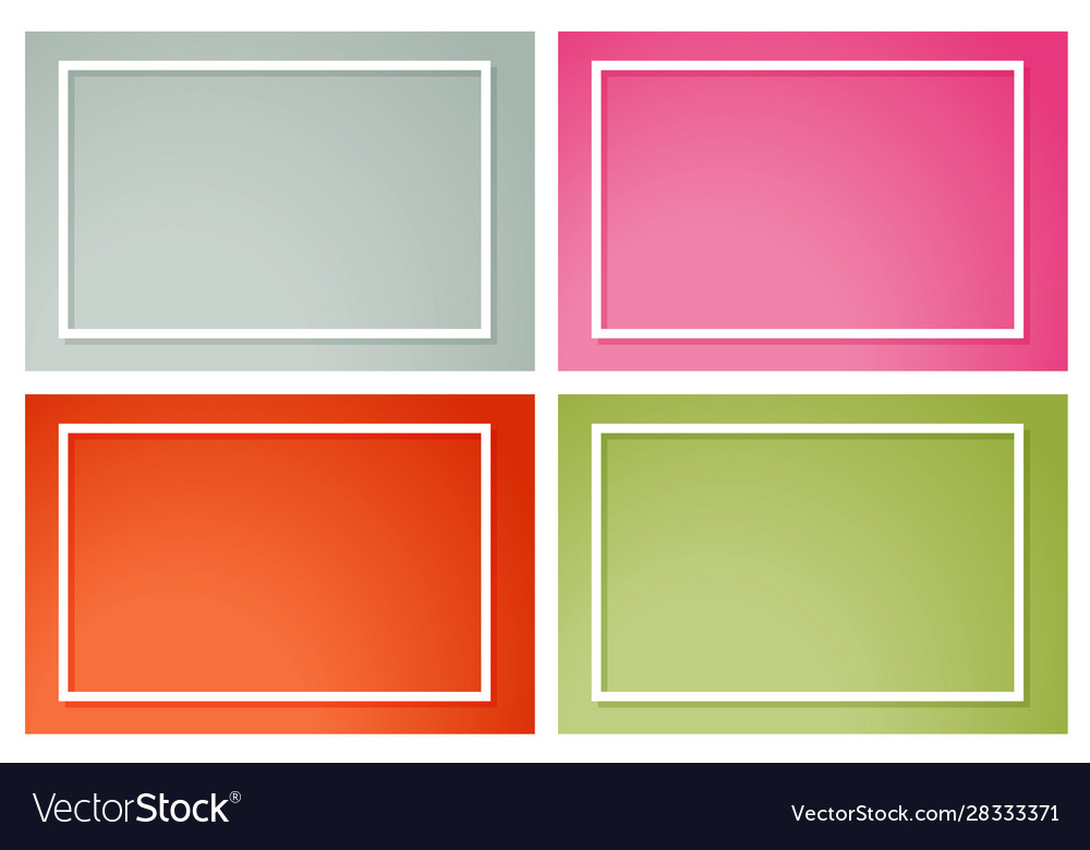 Four backgrounds with frames Royalty Free Vector Image