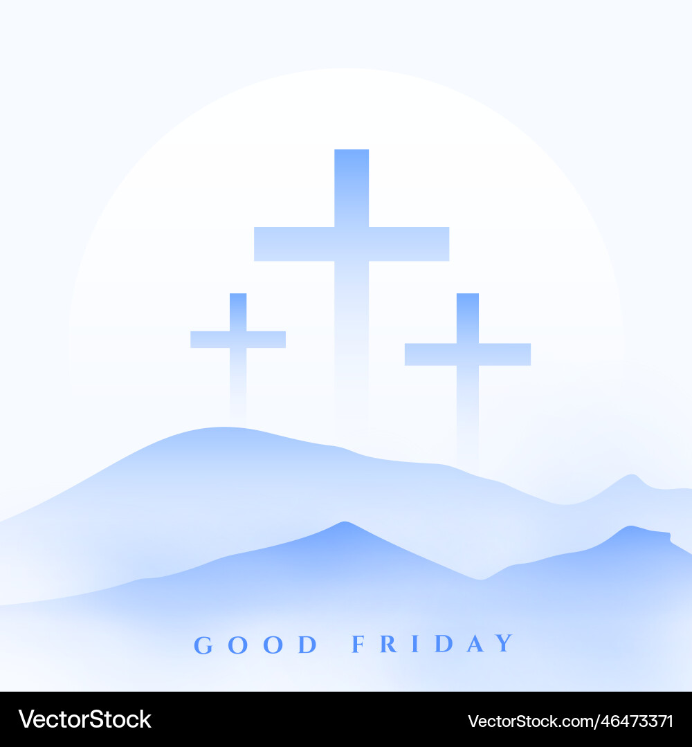 Good friday religious background resurrection of Vector Image