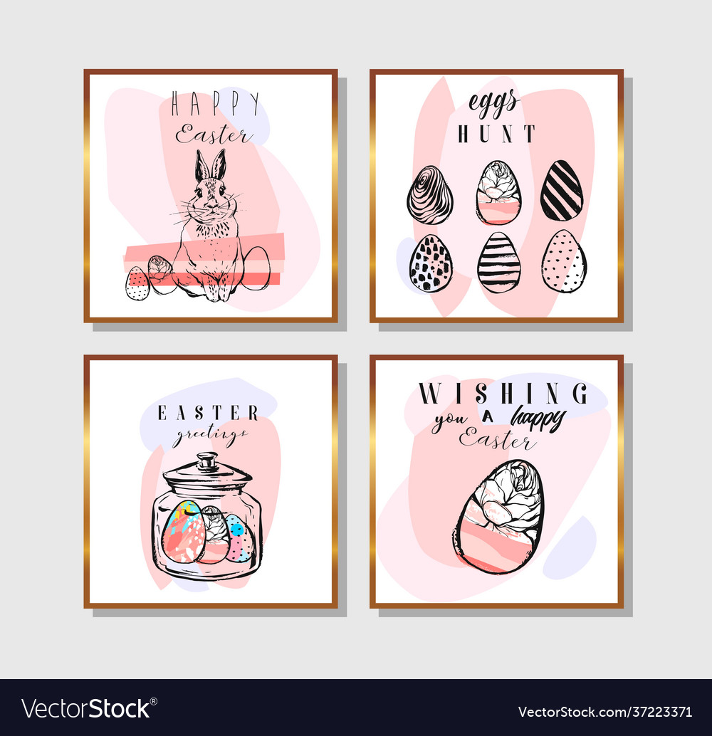 Hand drawn abstract creative easter Royalty Free Vector