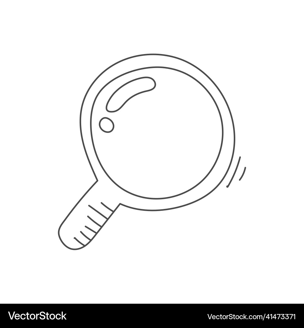 Magnifying glass hand drawn suitable for children Vector Image