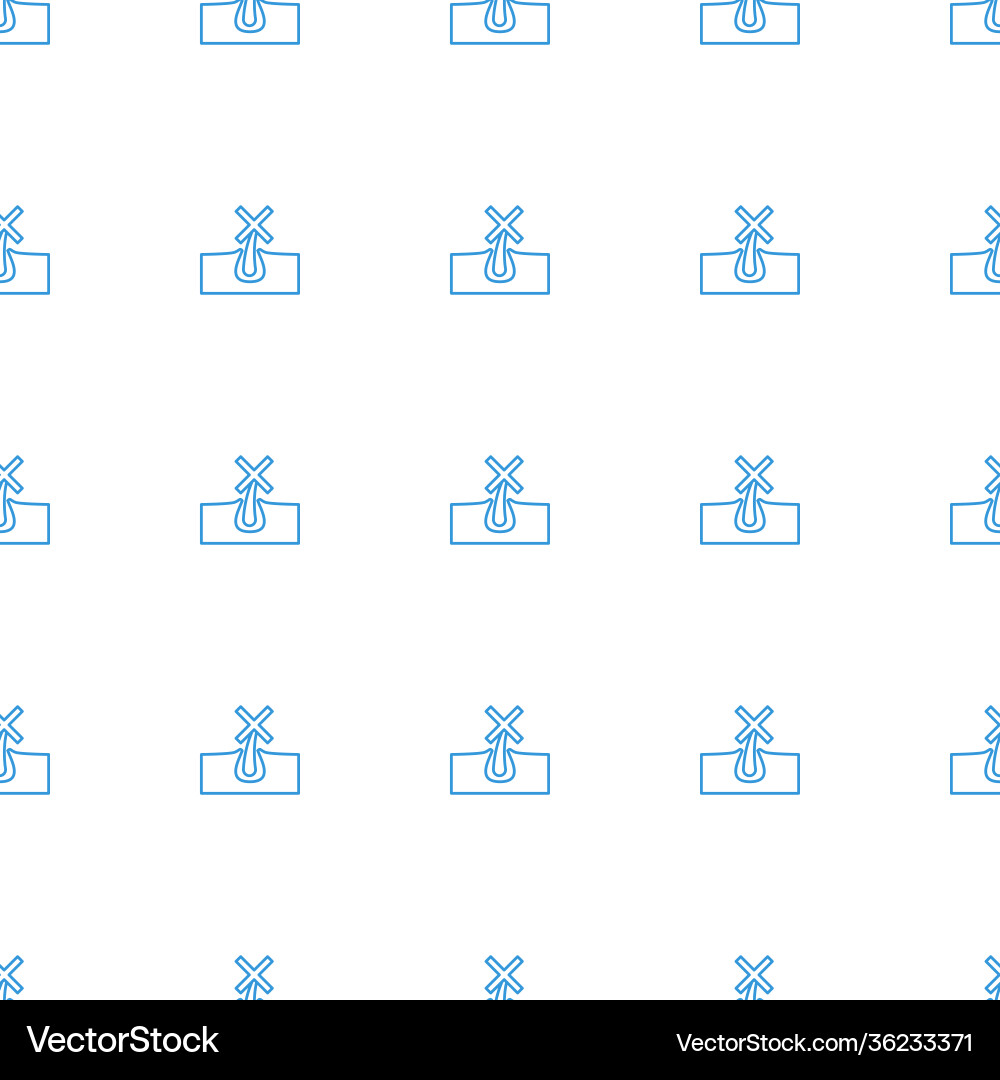No hair in skin icon pattern seamless white Vector Image