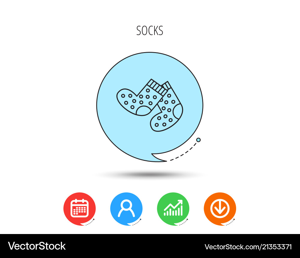 Socks icon baby underwear sign Royalty Free Vector Image