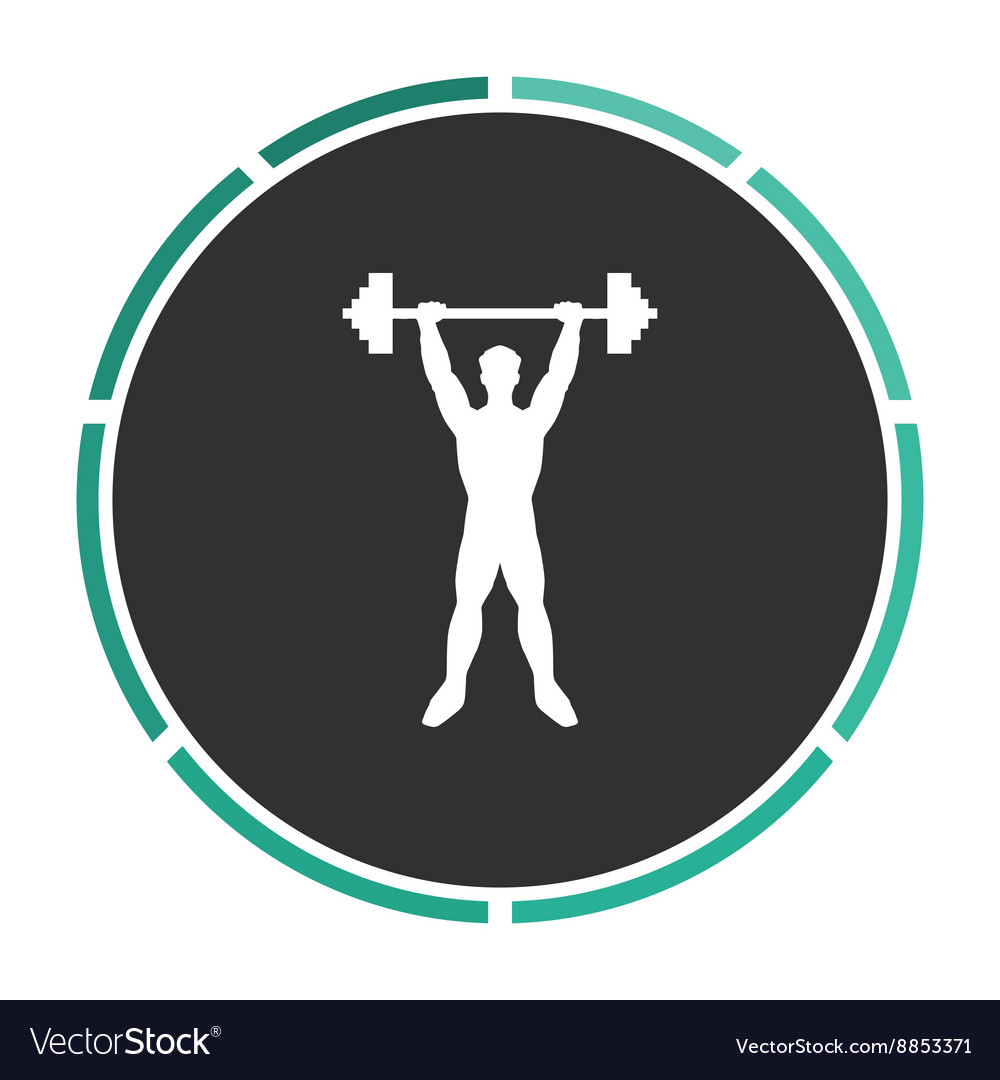 Strongman computer symbol Royalty Free Vector Image