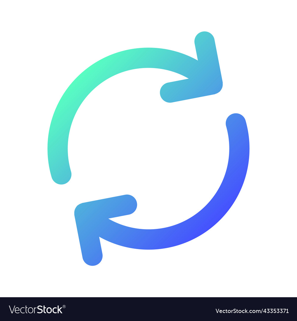 Synchronization Pixel Perfect Gradient Linear Ui Vector Image