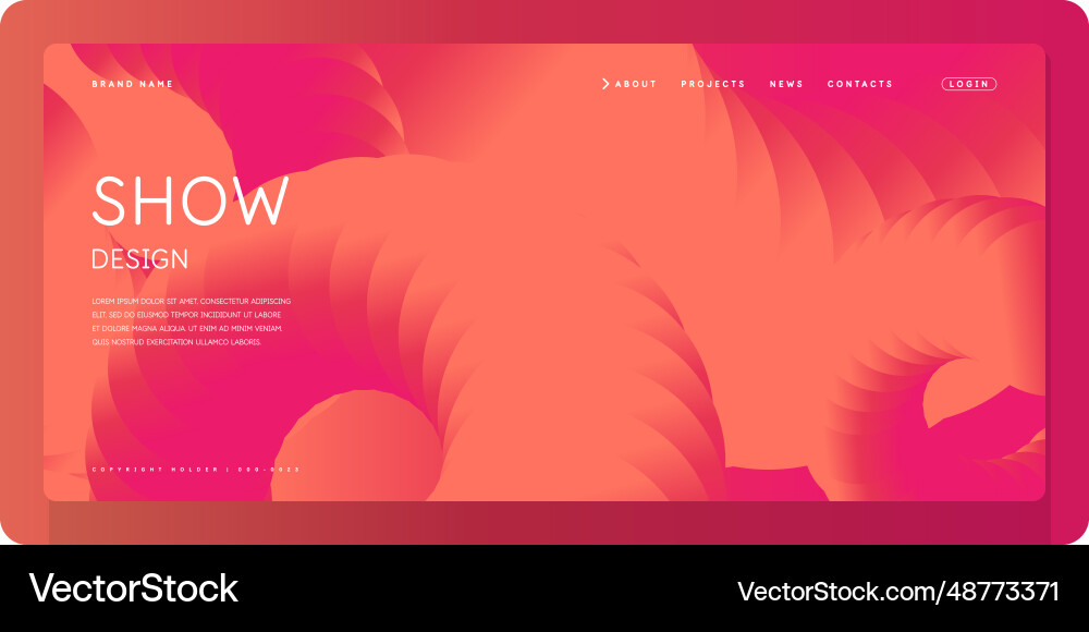 Template for the design and placement of text Vector Image