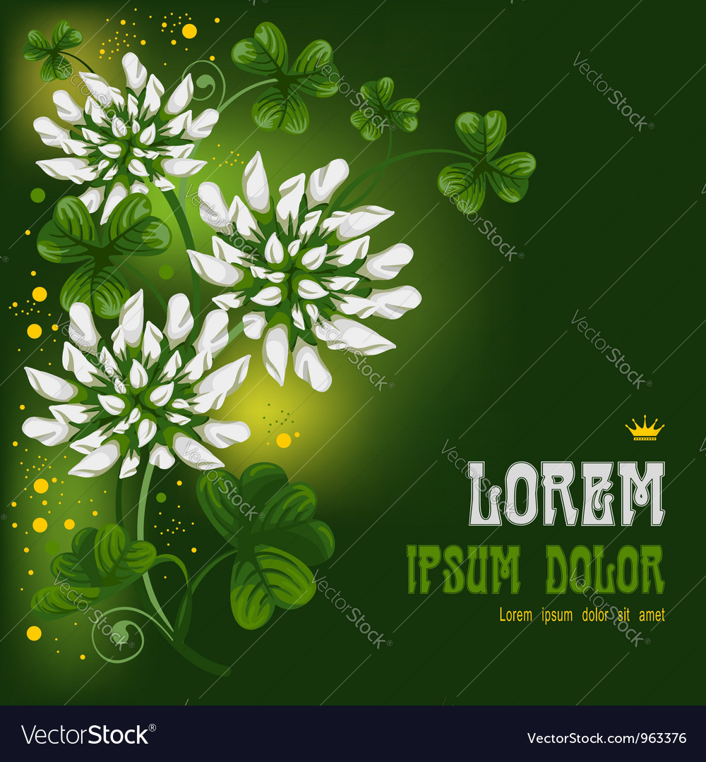 Clover background Royalty Free Vector Image - VectorStock