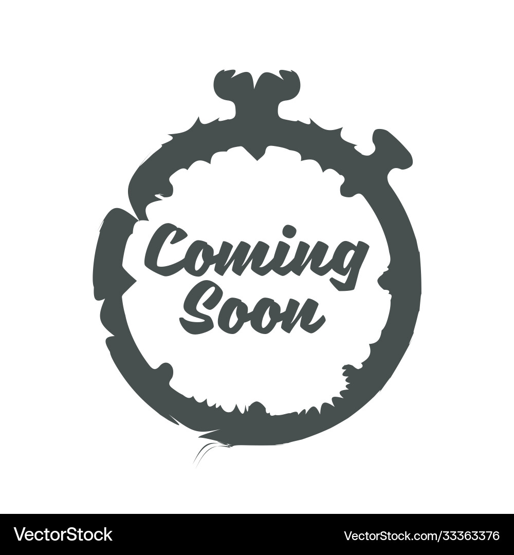 Coming soon lettering sign banner Royalty Free Vector Image