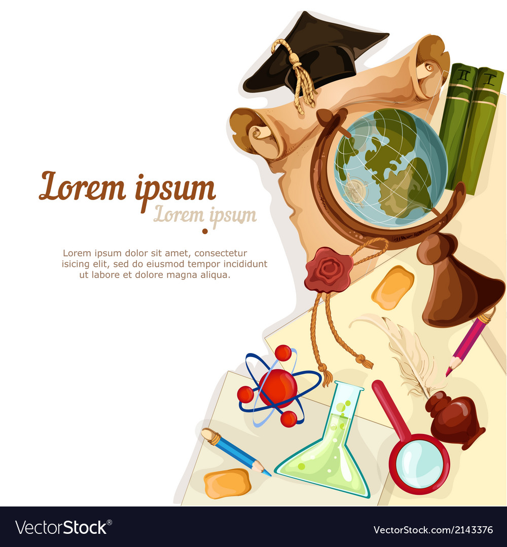 Education elements background Royalty Free Vector Image