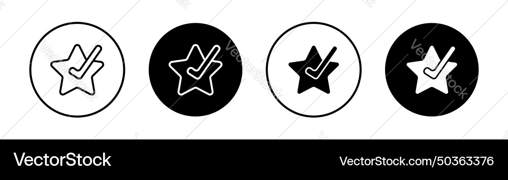 Features icon set special guest stars in a black Vector Image