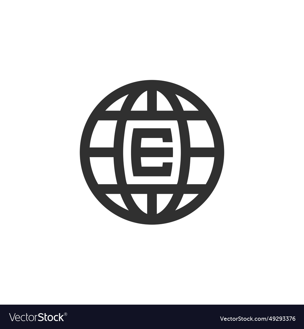 Globe e logo Royalty Free Vector Image - VectorStock