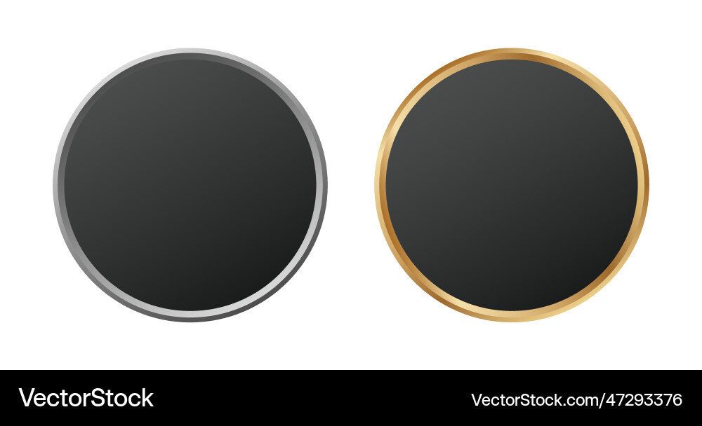 Golden circle photo frame round gold Royalty Free Vector