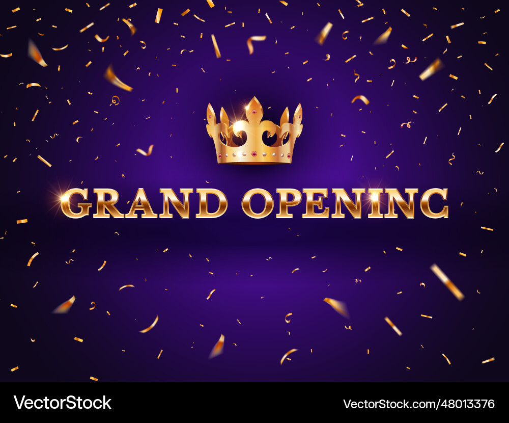 Grand opening banner elegant promotional Vector Image