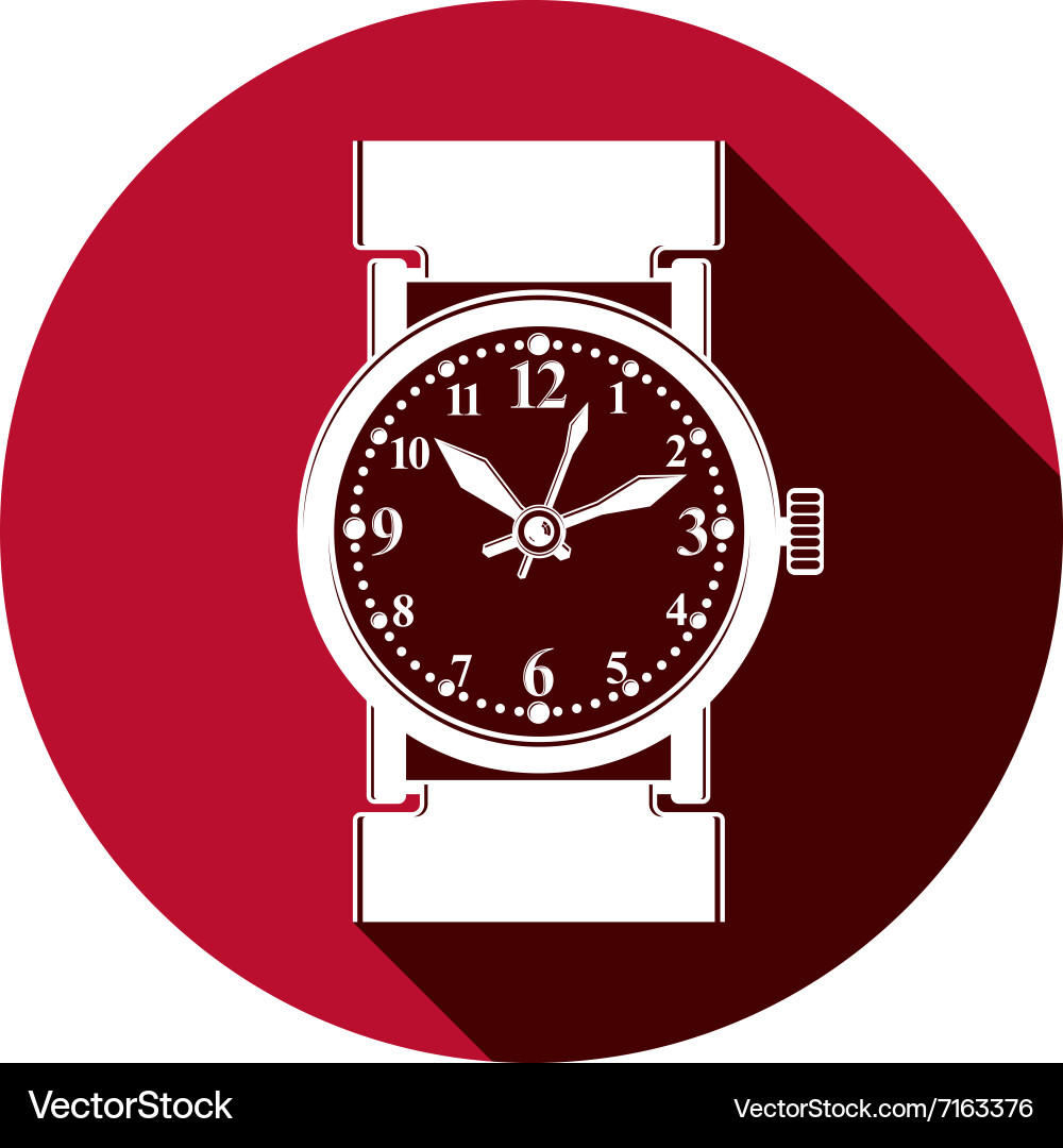 Graphic pocket watch wristwatch with dial Vector Image