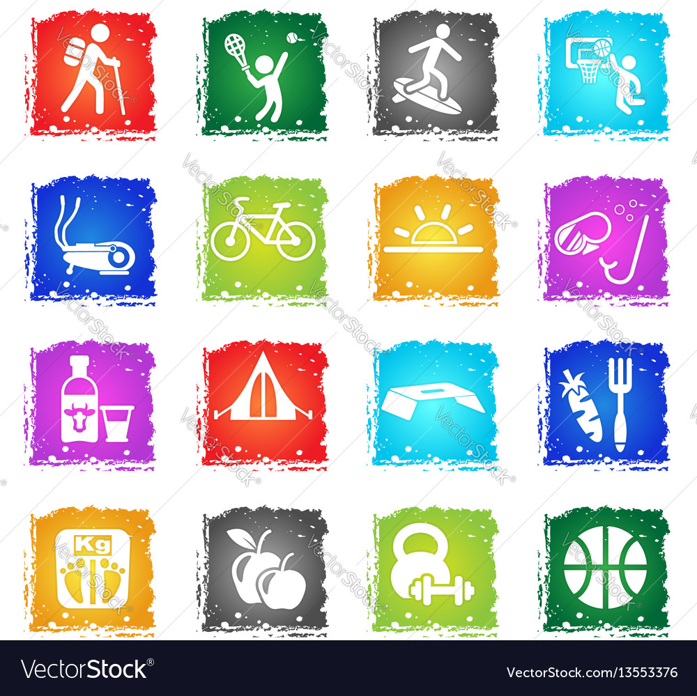 Healthy lifestyle icon set Royalty Free Vector Image Healthy lifestyle icon set Royalty Free Vector Image