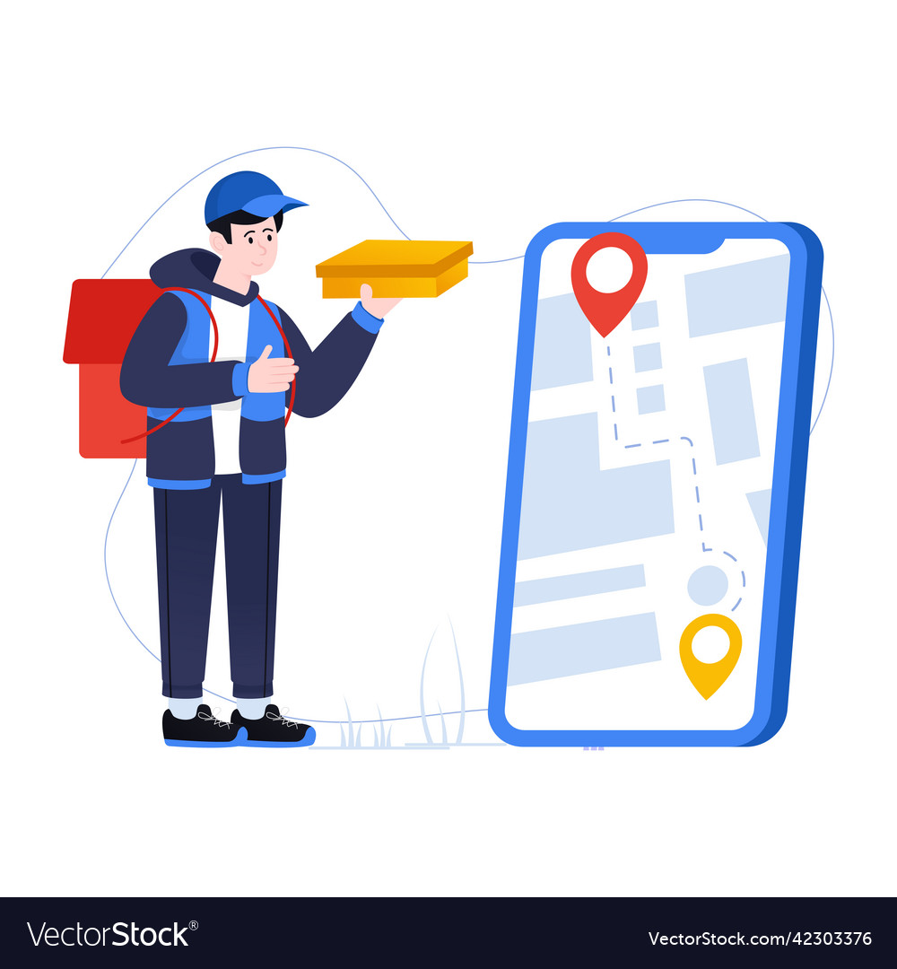 Mobile tracking Royalty Free Vector Image - VectorStock