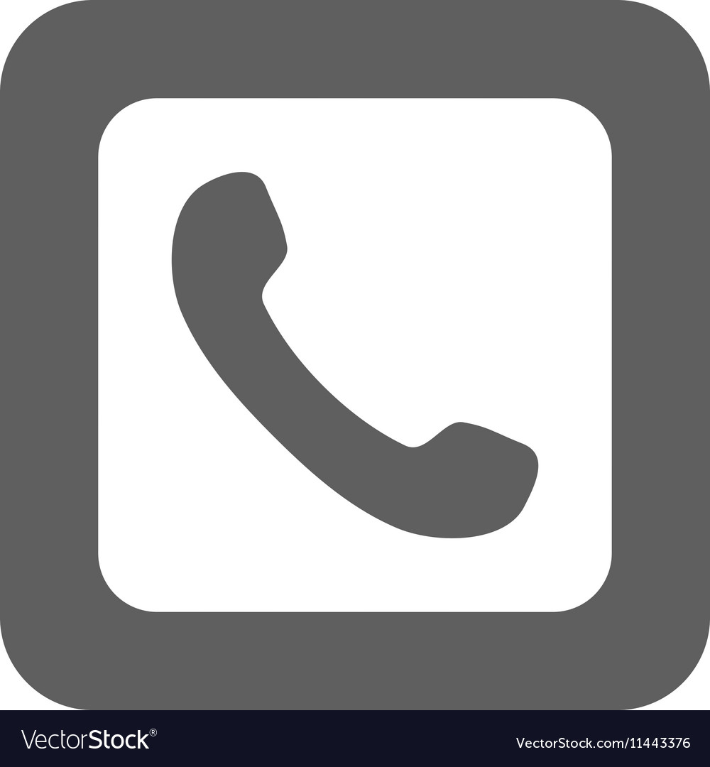 Phone flat squared icon Royalty Free Vector Image
