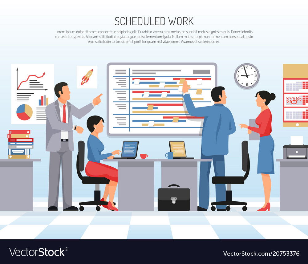 Planning flat Royalty Free Vector Image - VectorStock