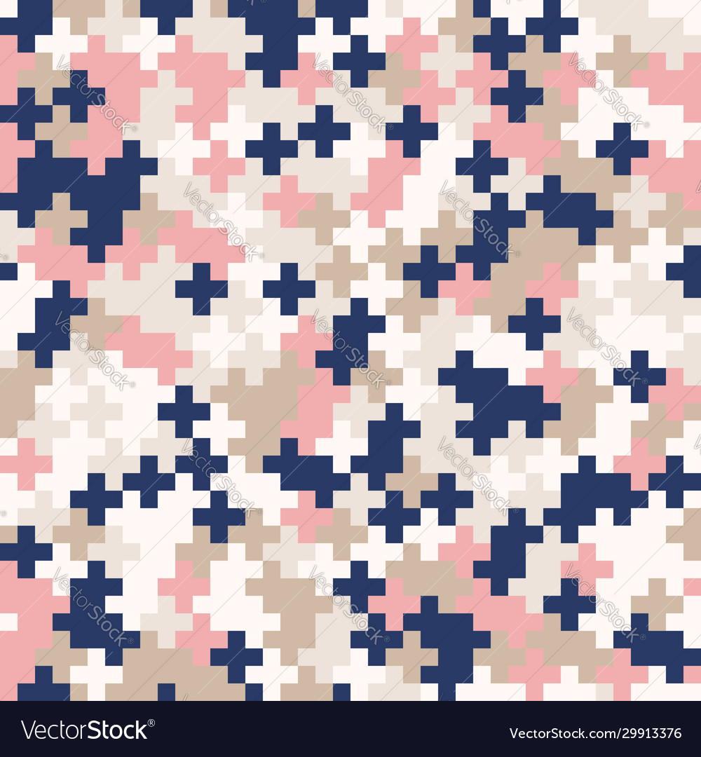 Random colored abstract geometric mosaic pattern Vector Image