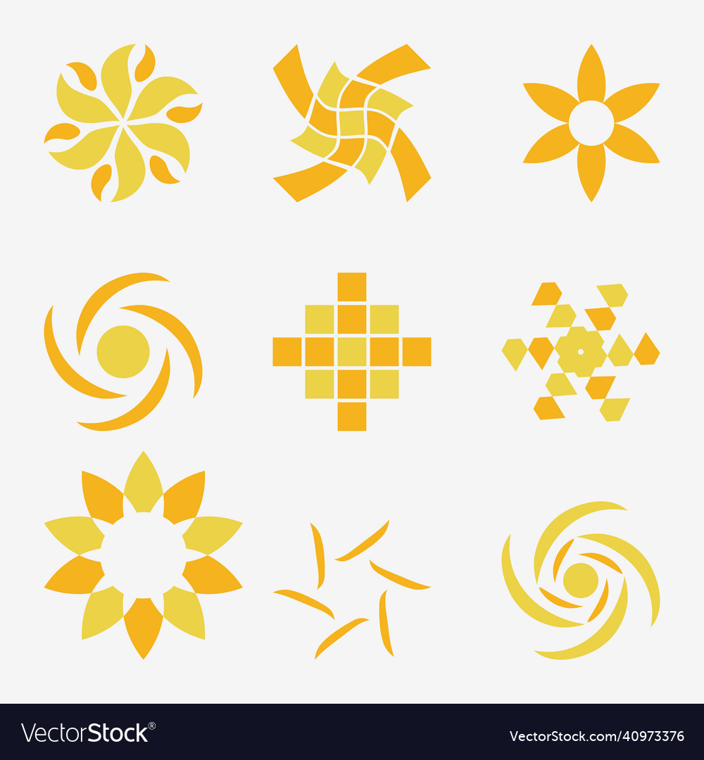 Sun icon set Royalty Free Vector Image - VectorStock